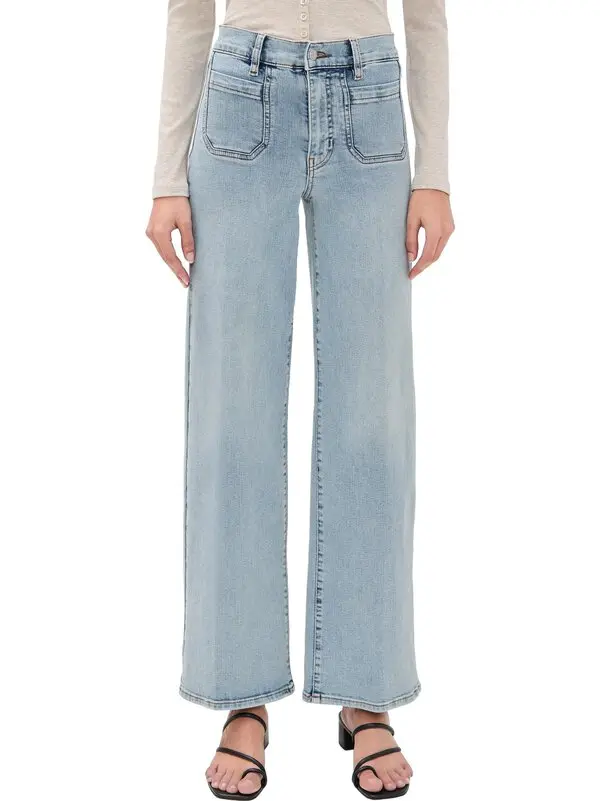 FRAME Le Slim Palazzo Modernist Pocket Jeans - Tribute
