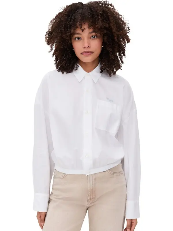 MOTHER The Scrunchie Frenchie Button Down - White