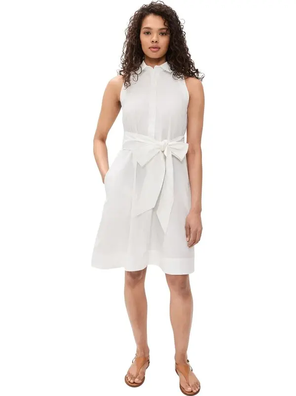 Lisa Marie Fernandez Alison Shirt Dress - White Poplin