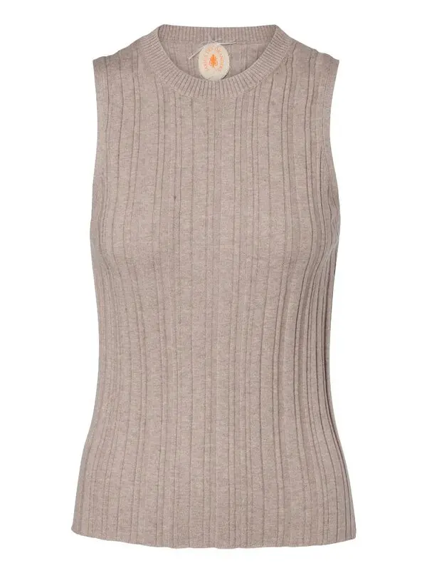 Jardin Des Orangers Cotton, Silk, And Cashmere Tank Top - Beige