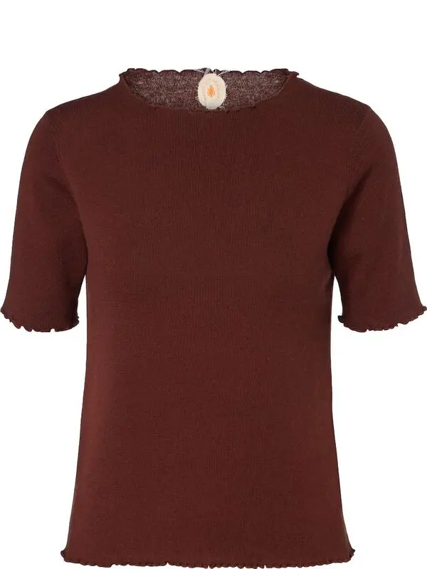 Jardin Des Orangers Striped Boat Neck Sweater - Brown