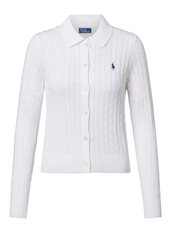 Polo Ralph Lauren Cable-knit Cotton Cardigan - White