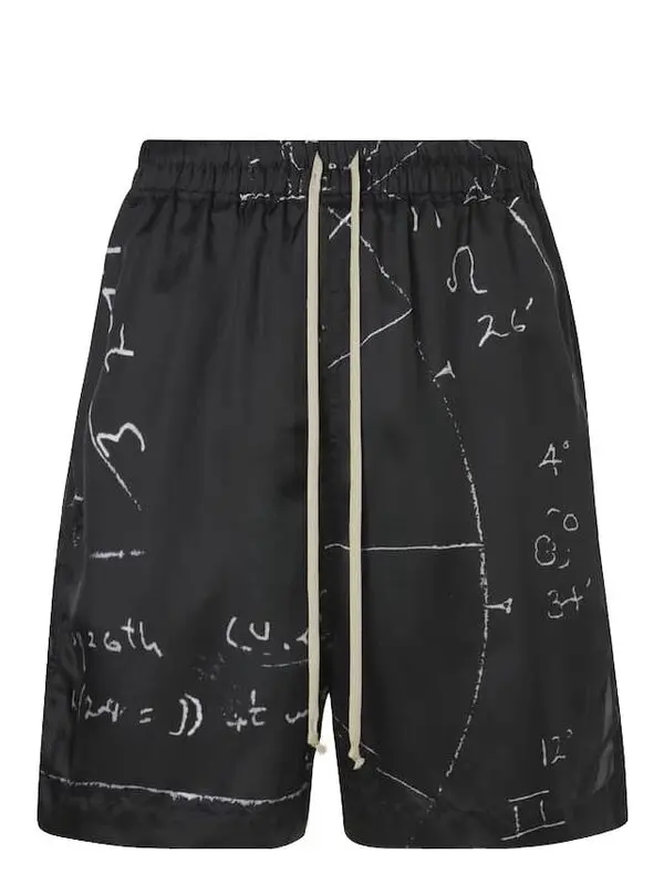 Rick Owens Printed Drawstring Shorts - Black