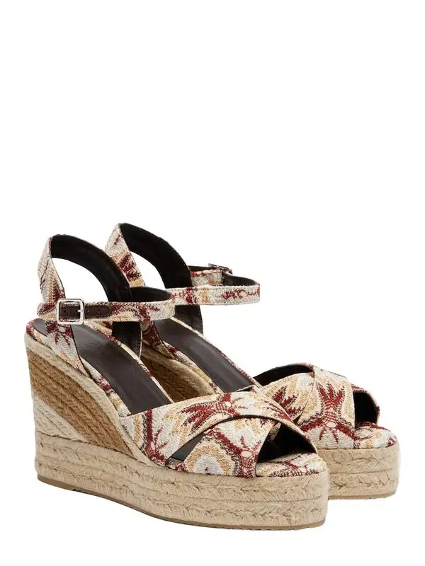 Missoni Carmen 110 Lamé Espadrille Wedges - Multicoloured