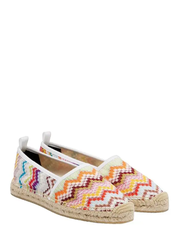 Missoni Elle Zigzag Lamé Espadrilles - Multicoloured