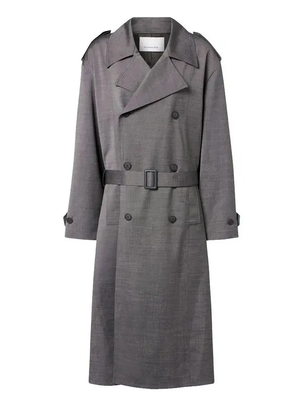 THE FRANKIE SHOP Bleecker Trench Coat - Grey