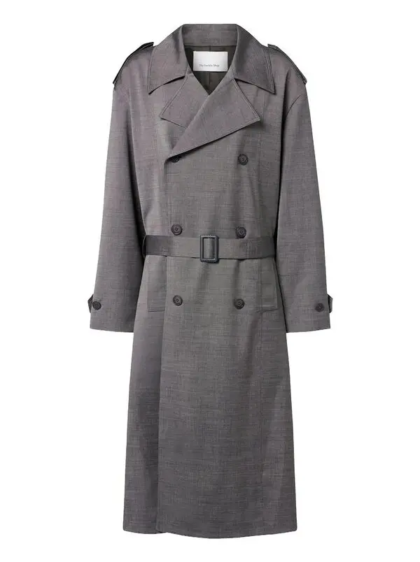 THE FRANKIE SHOP Bleecker Trench Coat - Grey