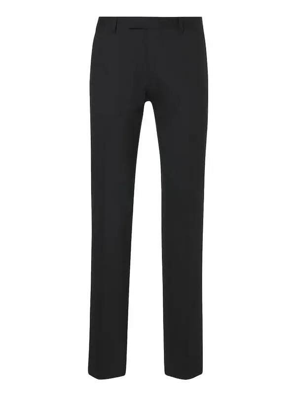 LARDINI Wool Tuxedo Pants - Black