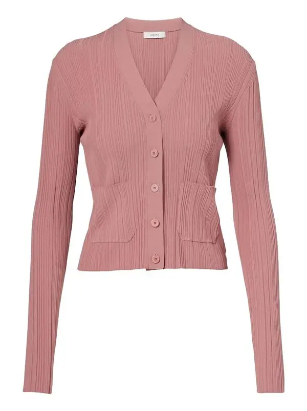JOSEPH Sinai Plissé Cardigan - Pink