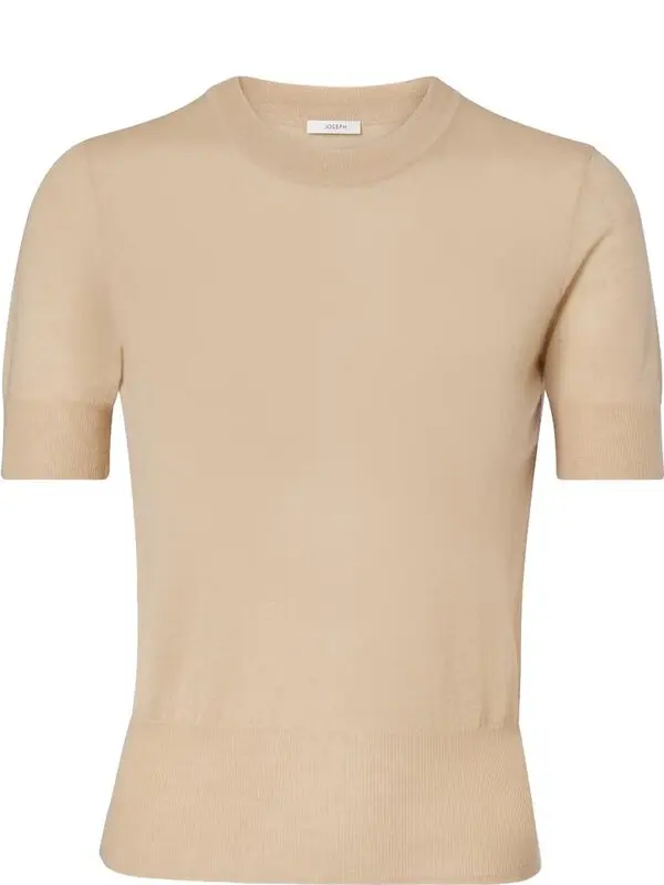 JOSEPH Cashair Cashmere Top - Beige