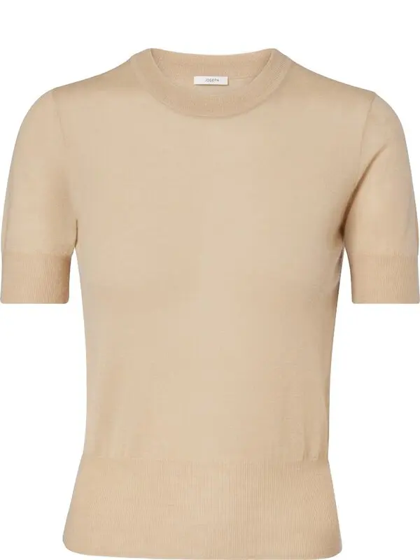 JOSEPH Cashair Cashmere Top - Beige