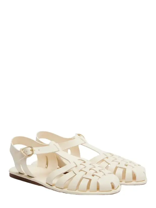ANCIENT GREEK SANDALS Karina Leather Fisherman Sandals - White