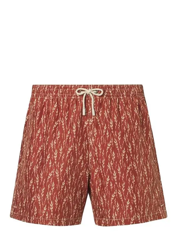 Canali Printed Swim Trunks - Brown