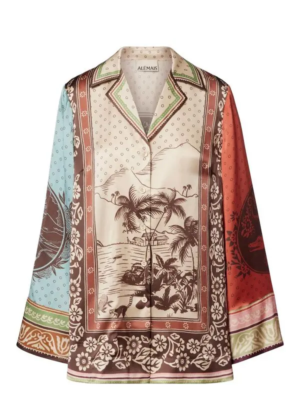 ALEMAIS Alberta Printed Silk Shirt - Multicoloured