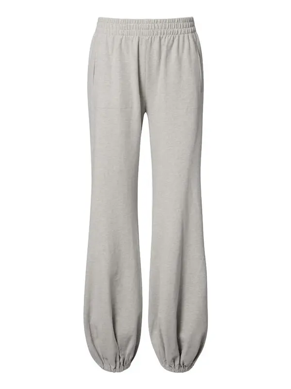 Norma Kamali Cotton-blend Jersey Sweatpants - Grey