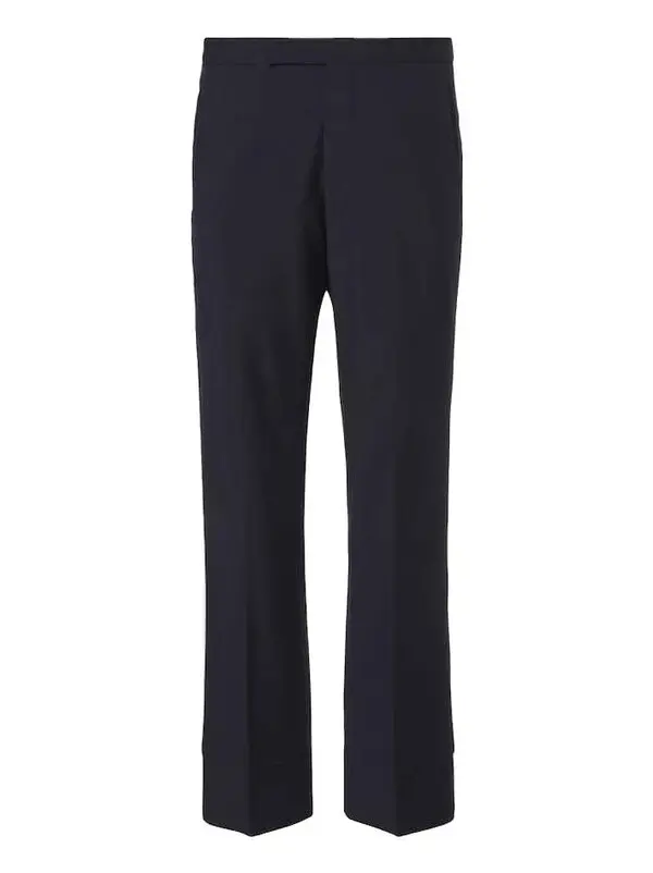 Prada Wool And Mohair Straight Pants - Blue