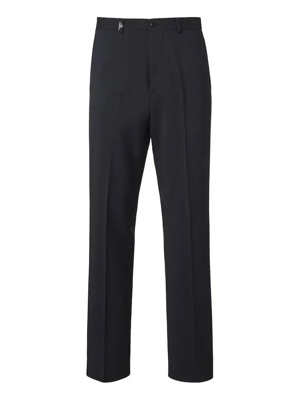 Prada Wool And Mohair Straight Pants - Blue