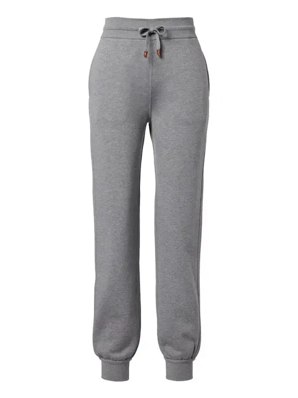 Loro Piana Banyan Cotton And Cashmere Sweatpants - Grey