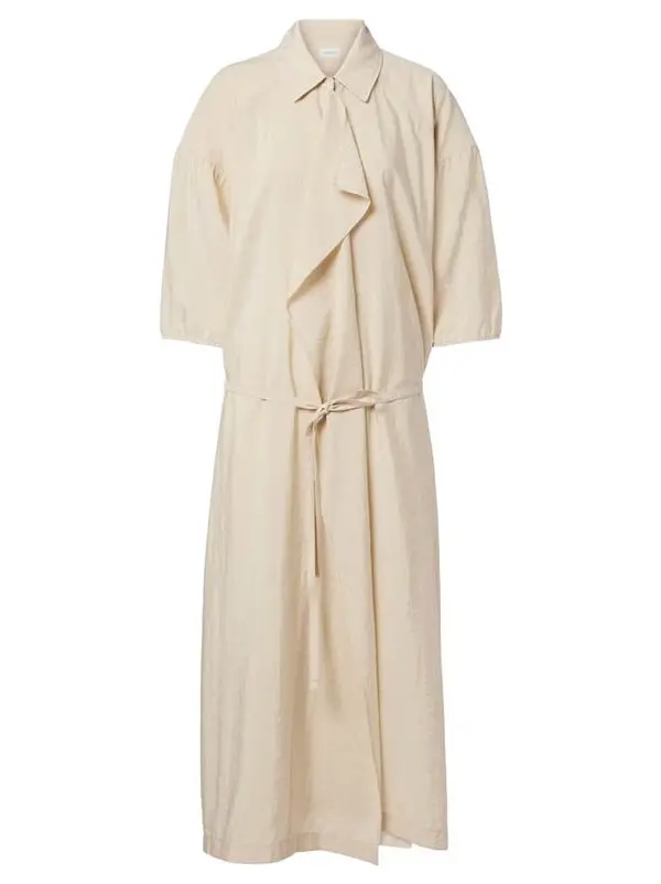 LEMAIRE Silk-blend Shirt Dress - Beige