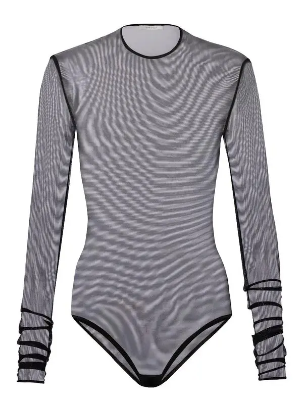 NENSI DOJAKA Sheer Bodysuit - Black