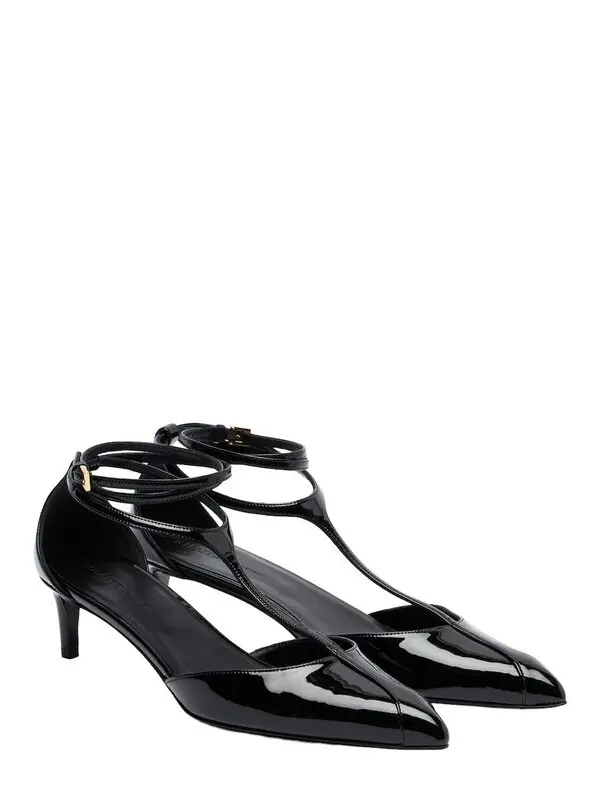 Khaite Mia Patent Leather Pumps - Black