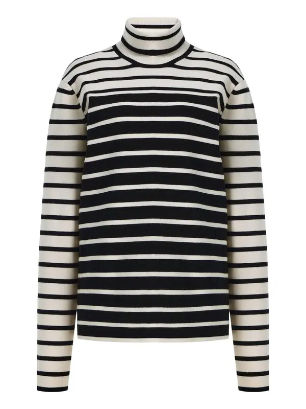 TOTEME Striped Wool Turtleneck Sweater - Multi
