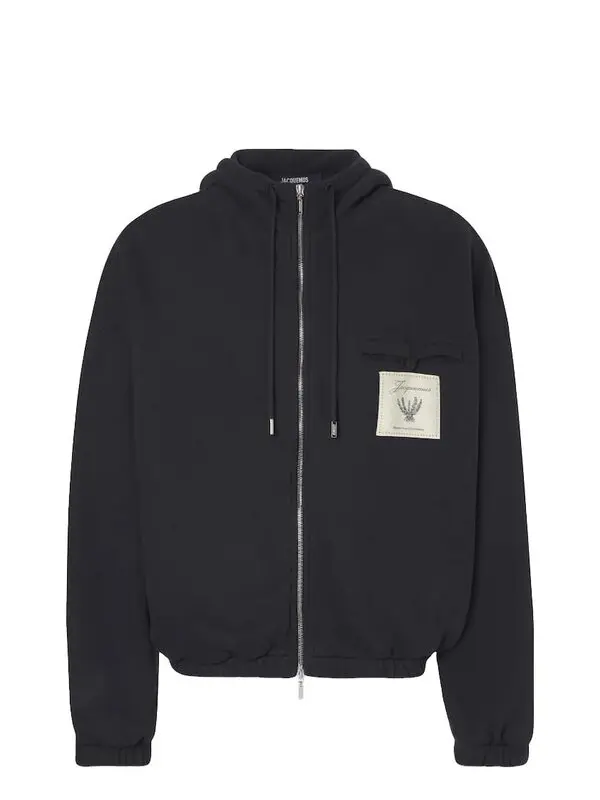 Jacquemus Torneo Cotton Fleece Zip-up Hoodie - Blue