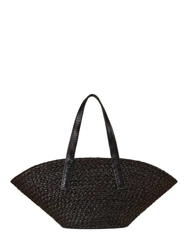 CESTA COLLECTIVE Taco Raffia Tote - Black