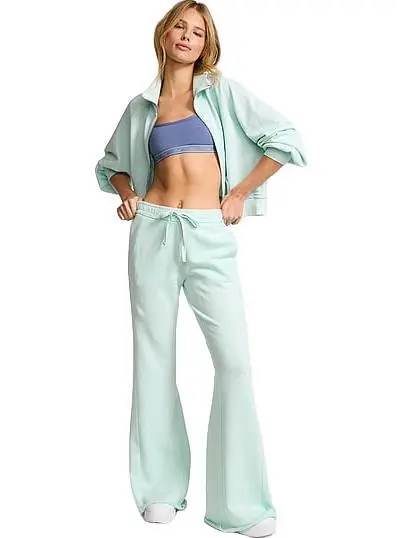 Pink Campus Terry Flare Pants - Blue