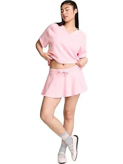 Pink Campus Terry Flirty Skort - Pink