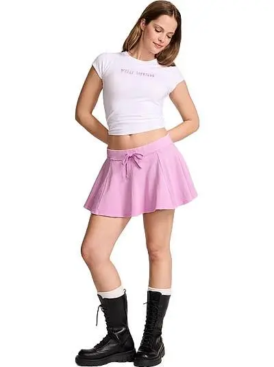 Pink Campus Terry Flirty Skort - Purple
