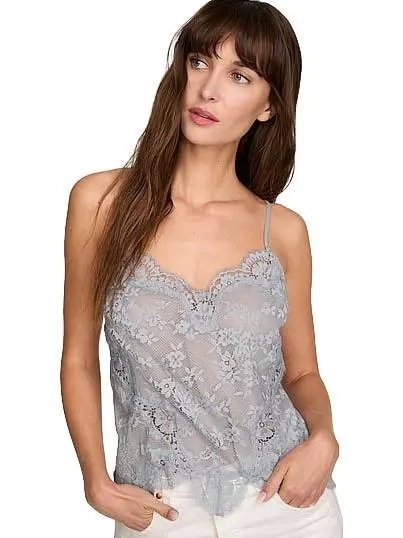 Victoria's Secret Dream Angels Lace Scallop-hem Cami - Grey