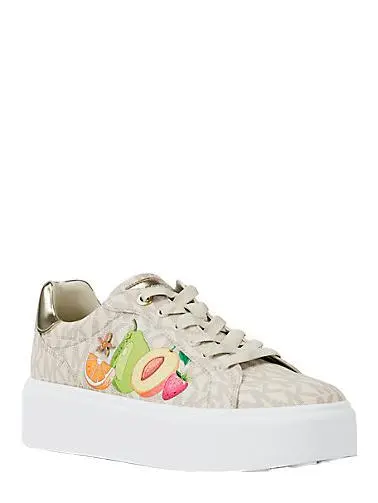 Michael Kors Romey Embellished Signature Logo Sneaker - Natural