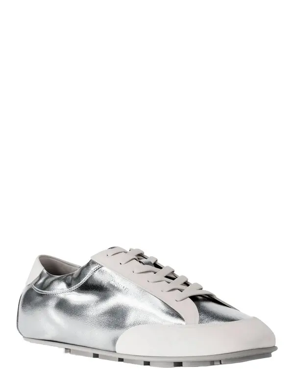 Michael Kors Susie Metallic Leather Trainer - Silver