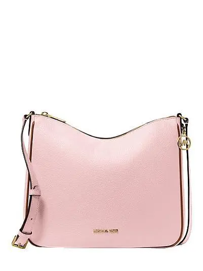 Michael Kors Nayla Medium Pebbled Leather Messenger Bag - Pink