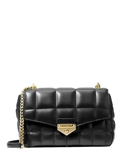 Michael Kors Soho Large Quilted Shoulder Bag - Black