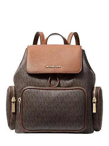 Michael Kors Merritt Small Signature Logo Cargo Backpack - Brown