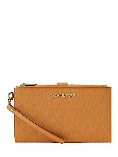 Michael Kors Jet Set Large Signature Logo Wristlet - Orange