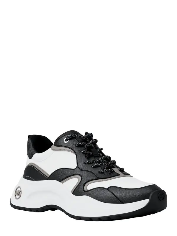 Michael Kors Levie Mixed-media Trainer - Black