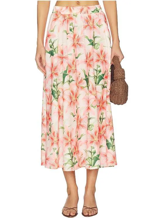 Peixoto Paula Midi Skirt - Hawaiian Bloom