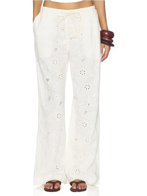 Free People X Intimately Day Drift Pant - White Alyssum