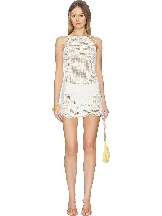 My Beachy Side Isla Hand-crocheted Mini Dress - Ivory