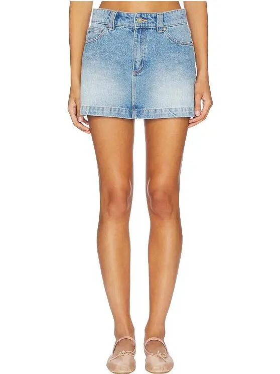 Abrand Denim A-line Denim Mini Skirt - Jem