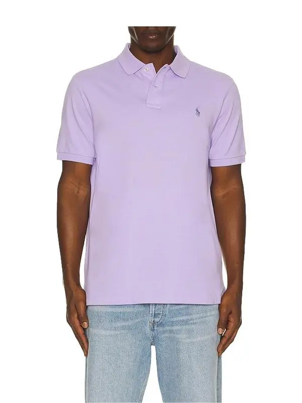 Polo Ralph Lauren Short Sleeve Mesh Polo In Lavender - Sky Lavender