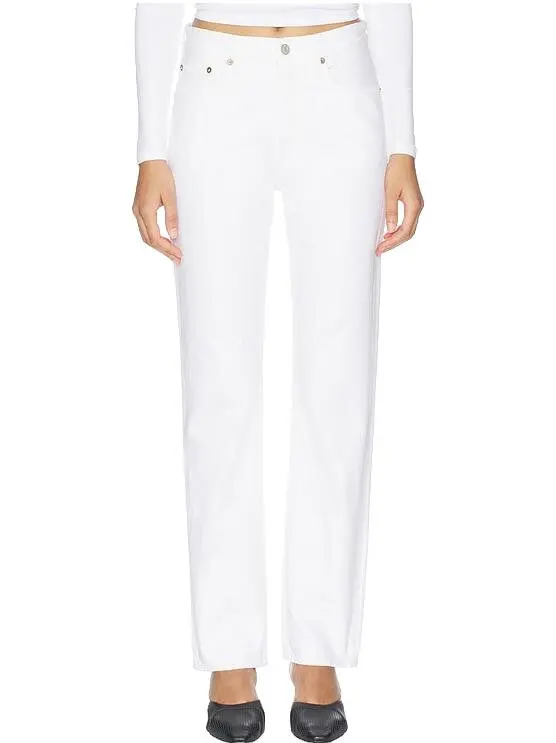 AGOLDE Lana Relaxed Straight Jeans - Marshmallow