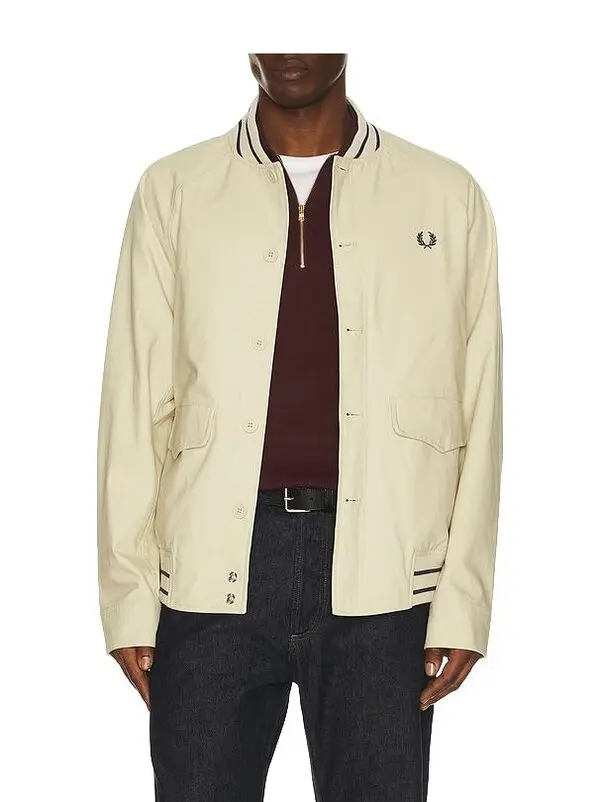 Fred Perry Umpire Bomber Jacket - Oatmeal