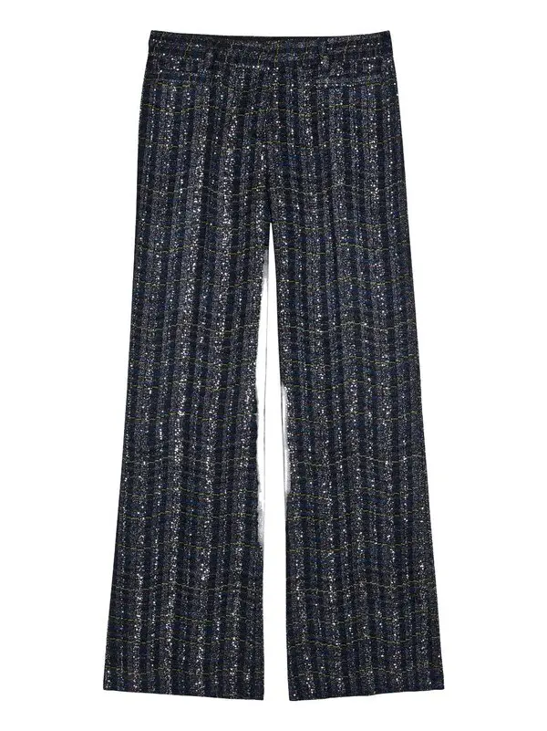 Missoni Striped Metallic-weave Trousers - Blue