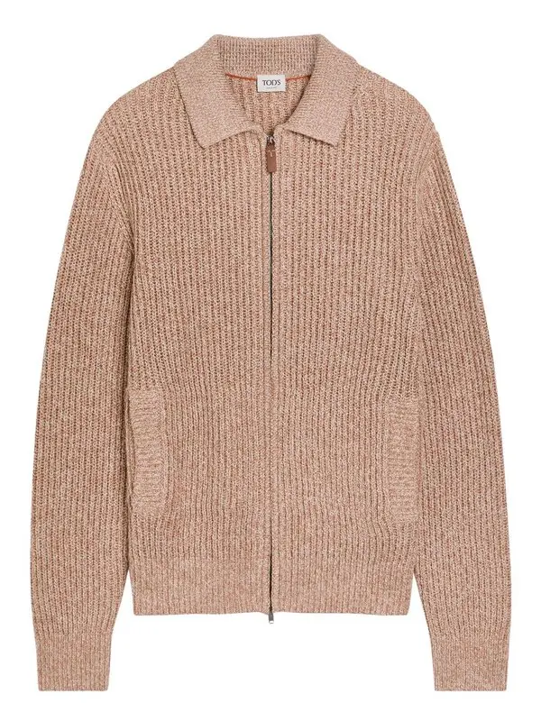 TOD'S Ribbed Cotton-knit Cardigan - Multicoloured 1