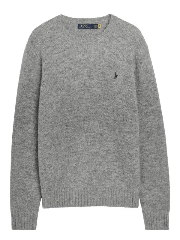 Polo Ralph Lauren Logo-embroidered Wool-blend Jumper - Grey