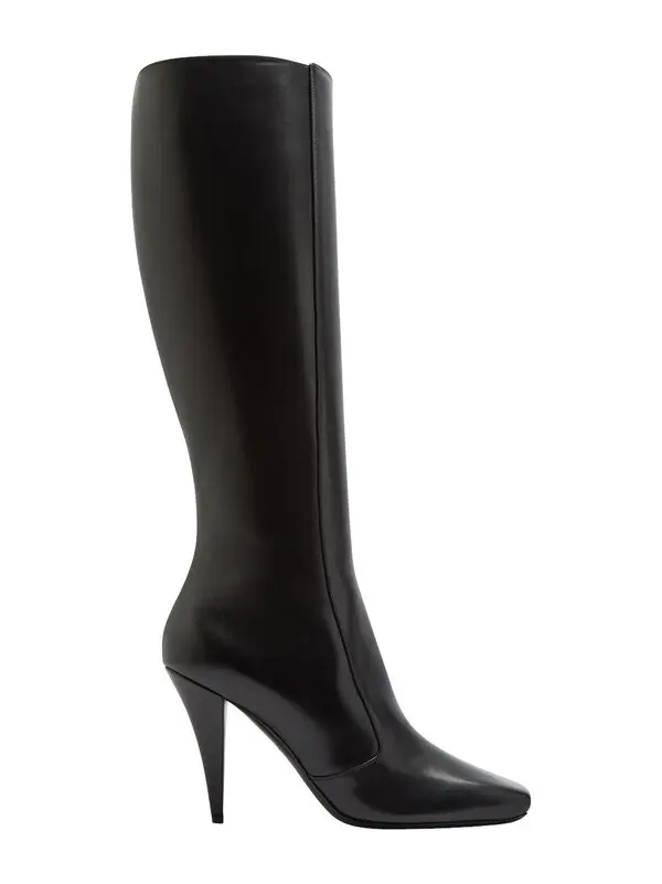Givenchy Sliced 95 Leather Knee-high Boots - Black